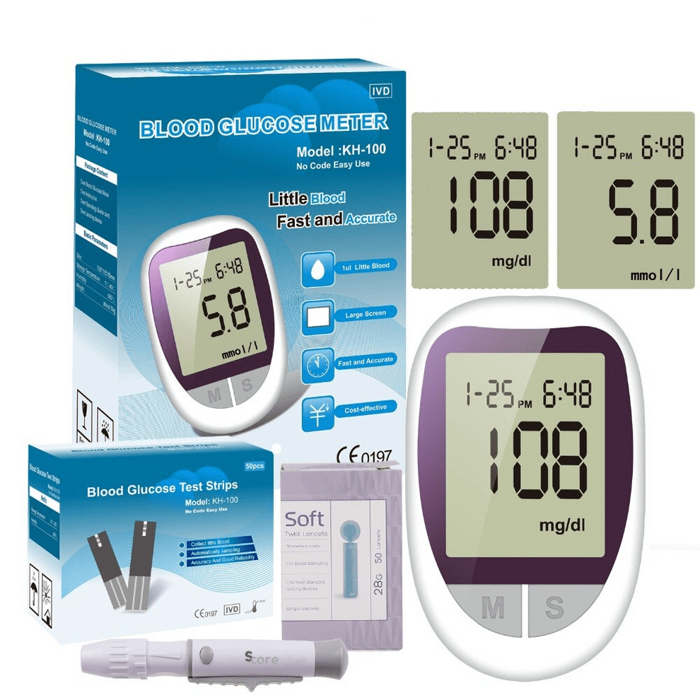 Kit de monitor de glucosa en sangre Glucómetro (99E-5) – AnyLand